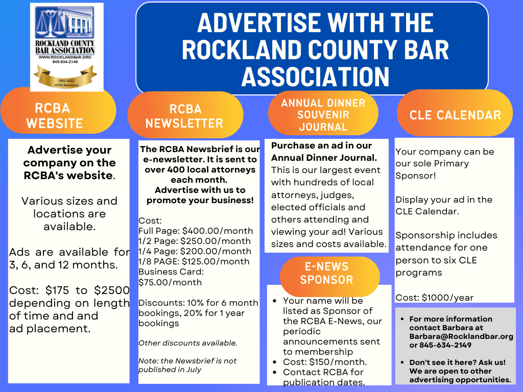 Become a Sponsor | Rockland County Bar Association